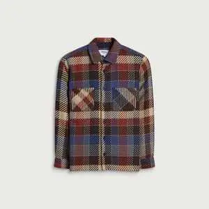 WAX LONDON Wax London Men's Whiting Pike Check Overshirt Rust/multi