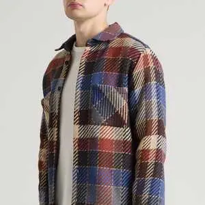WAX LONDON Whiting Pike Check Overshirt - Rust/multi