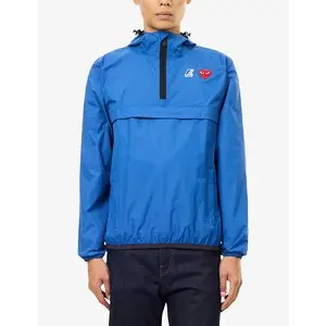 Play Comme Des Garcon Comme Des Garçons Play X K-way Shell Windbreaker Jacket - Blue