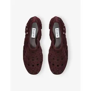AZZEDINE ALAIA Neo Vienne Suede Ballet Flats