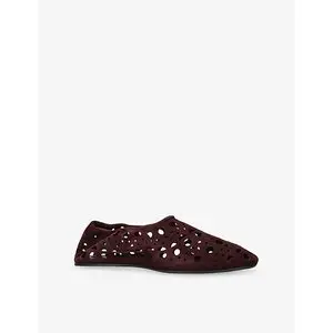 AZZEDINE ALAIA Neo Vienne Suede Ballet Flats