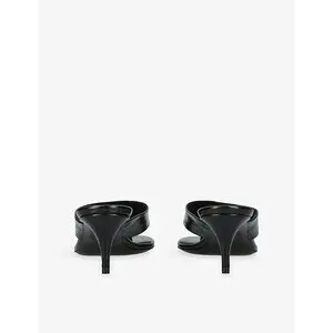 AZZEDINE ALAIA Infra 55 Croc-effect Leather Heeled Sandals