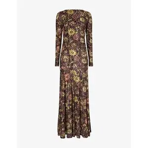 SIEDRES Alin Floral-pattern Mesh Maxi Dress - Multi