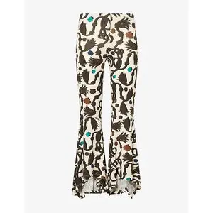 SIEDRES Jeslynn Flared-leg Stretch-jersey Trousers - Multi