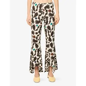 SIEDRES Jeslynn Flared-leg Stretch-jersey Trousers