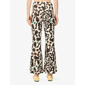 SIEDRES Jeslynn Flared-leg Stretch-jersey Trousers