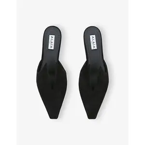 AZZEDINE ALAIA Pointed-toe Suede Heeled Mules