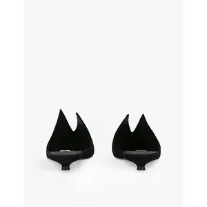 AZZEDINE ALAIA Pointed-toe Suede Heeled Mules