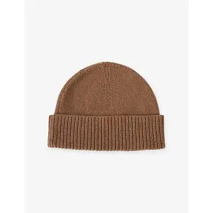 JOSEPH Chia Ribbed Cashmere Beanie Hat - Sable