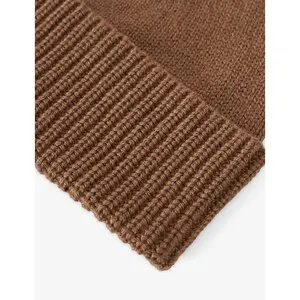 JOSEPH Chia Ribbed Cashmere Beanie Hat - Sable