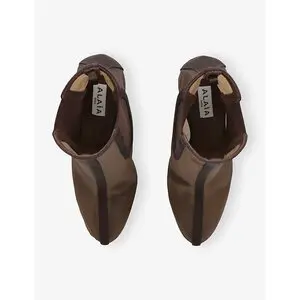 AZZEDINE ALAIA Semi-sheer Mesh Heeled Ankle Boots