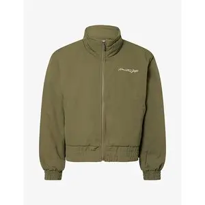 HONOR THE GIFT Script Logo-graphic Woven Puffer Jacket - Olive