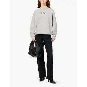 ANINE BING Miles Relaxed-fit Cotton-blend Sweatshirt - Grey