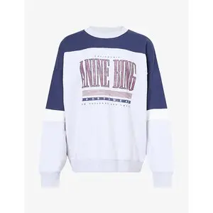ANINE BING Miles Relaxed-fit Cotton-jersey Sweatshirt - Grey