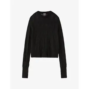 JOSEPH Delfina Round-neck Mohair And Silk-blend Jumper - Black