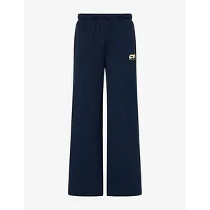 THE COUTURE CLUB Sport Brand-print Cotton Jogging Bottoms - Navy