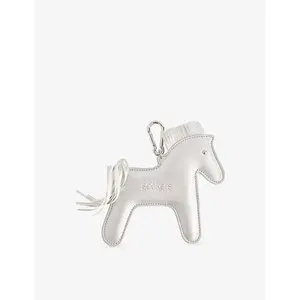 SISTERS & SEEKERS Whisk Tassel Horse Faux-leather Bag Charm - Silver