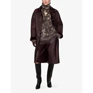JOSEPH Esme Animal-print Alpaca-blend Jumper