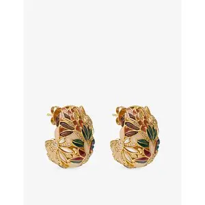 Zimmermann Botanica Crystal-embellished Gold-plated Brass Stud Earrings