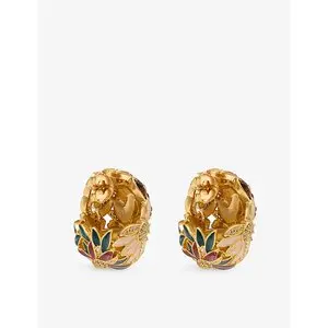 Zimmermann Botanica Crystal-embellished Gold-plated Brass Stud Earrings