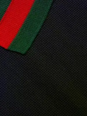 Gucci Web Stripe-collar Piqué Polo Shirt