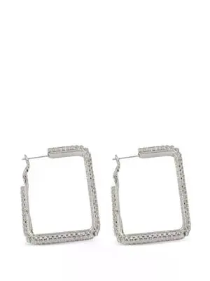 Luisa Spagnoli Square Embellished Earrings - Silver