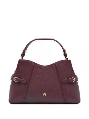 AIGNER Medium Cavallo Buckle-detail Leather Tote Bag - Red