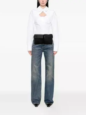 Gucci 2000-2015 Gg Canvas Double Pocket Belt Bag - Black