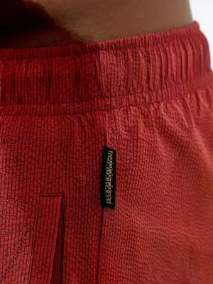 NAPAPIJRI Seersucker-texture Logo-patch Swim Shorts