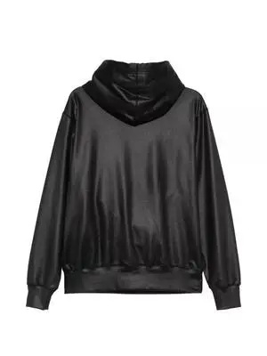 Comme Des Garçons Coated Drawstring Hoodie