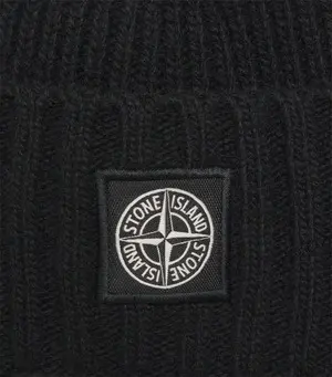 Stone Island Wool-blend Logo Beanie