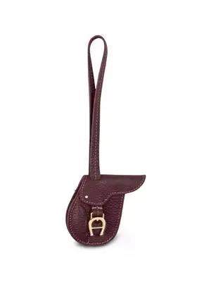 AIGNER Logo-plaque Saddle-shaped Keychain - Red