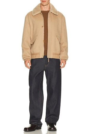 Gabriela Hearst James Bomber Jacket With Shearling Collar
