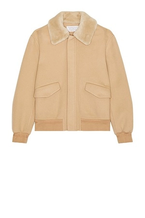 Gabriela Hearst James Bomber Jacket With Shearling Collar