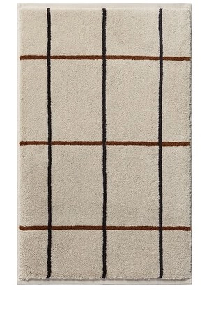 PARACHUTE Organic Plush Tub Mat - Bone Windowpane