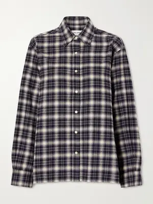 Still Here Noon Checked Cotton-blend Plaid Shirt