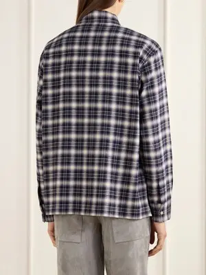 Still Here Noon Checked Cotton-blend Plaid Shirt