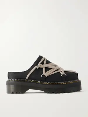 Rick Owens Dr. Martens Nubuck Mules - Black