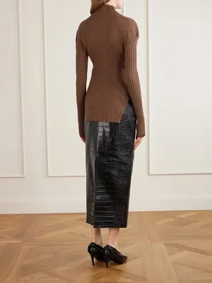 Khaite Vinci Wool And Silk-blend Turtleneck Sweater