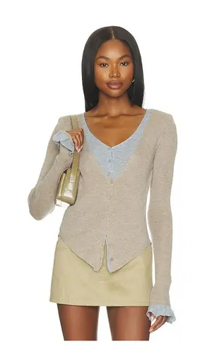 MAUDE CLUB Gina Cardigan In . Also - Multi
