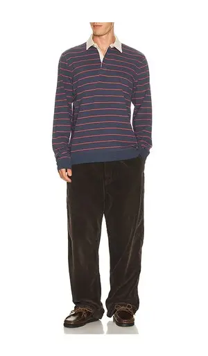 Marine Layer Sueded Rugby Polo In . Also