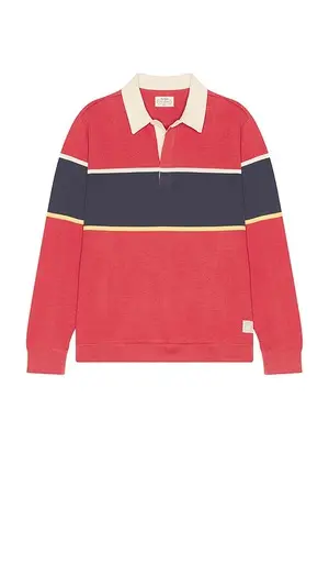 Marine Layer Sueded Rugby Polo In . Also