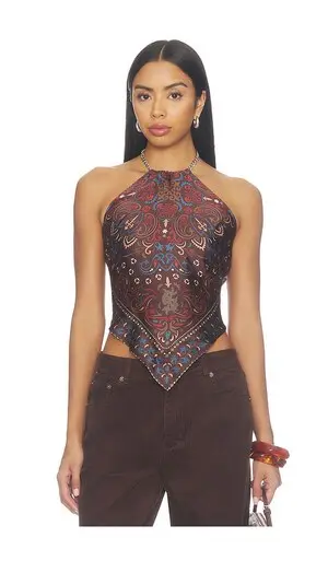 Ksubi Scarf Folk Bandana Top In . Also