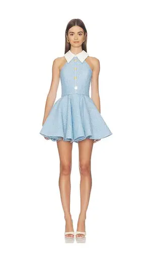 BRONX BANCO Sleeveless Tweed Mini Dress In . Also - Blue