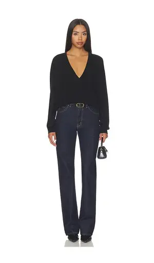 EAVES Devyn V Neck Sweater In . Also
