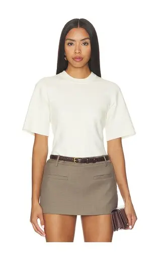 EAVES Shuri Knit Tee In . Also - Ivory