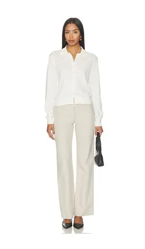 EAVES Maegen Polo Collar Cardigan In . Also