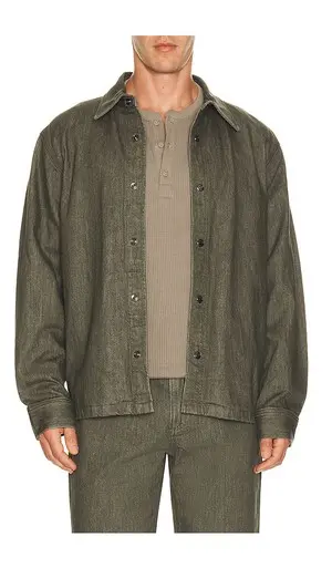 Theory Denim Overshirt In . Also - Army