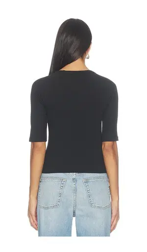 PERFECTWHITETEE Amelia Short Sleeve Luxe Rib Tee In . Also