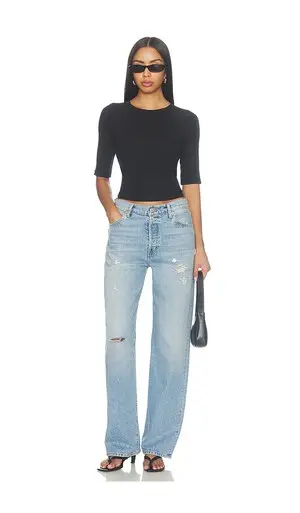 PERFECTWHITETEE Amelia Short Sleeve Luxe Rib Tee In . Also